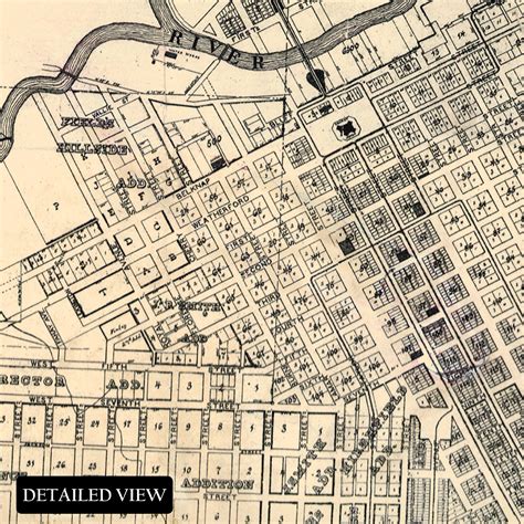 HISTORIX Vintage 1880 Fort Worth Map Print Vintage Map Of Fort Worth