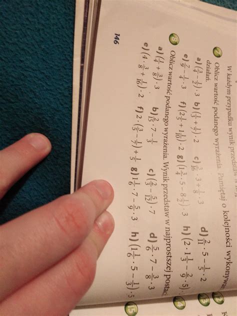 Klasa 5 strona 146 zad 8 podręcznik oblicz wartości wyrażenia Wynik