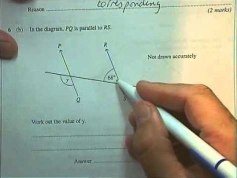 GCSE Exam Question Angles In Parallel Lines YouTube