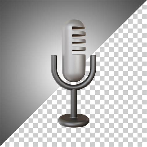 Icono De Micr Fono De Metal Renderizado D Archivo Psd Premium