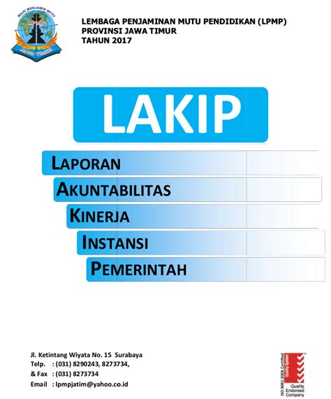 Laporan Akuntabilitas Kinerja Instansi Pemerintah LAKIP LPMP Jawa Timur