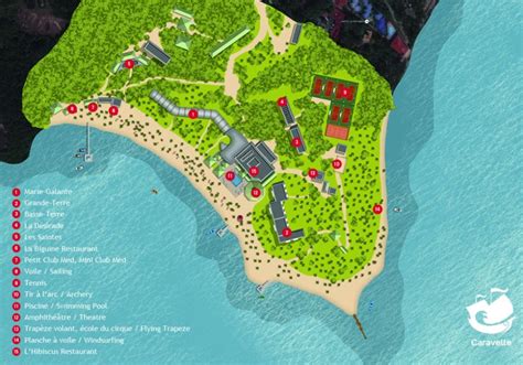 Club Med La Caravelle Map Travel Resort Maps