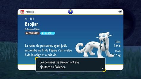Baojian Pokémon Ecarlate Violet Où trouver et comment capturer ce