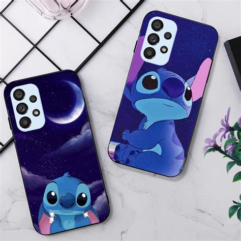 Capa Flexível Em TPU Estampa De Lilo Stitch Para Samsung Galaxy