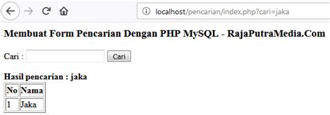 membuat form pencarian dengan php mysql tutorial
