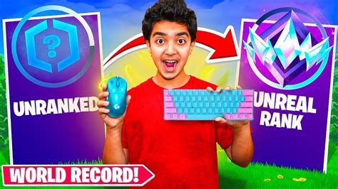 Kid Reached Unreal Rank In Og Fortnite In Day Solo Speed Run