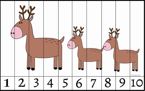 PUZZLE GEYİK SAYILAR ÇALIŞMA SAYFASI KIRTKIRTLA