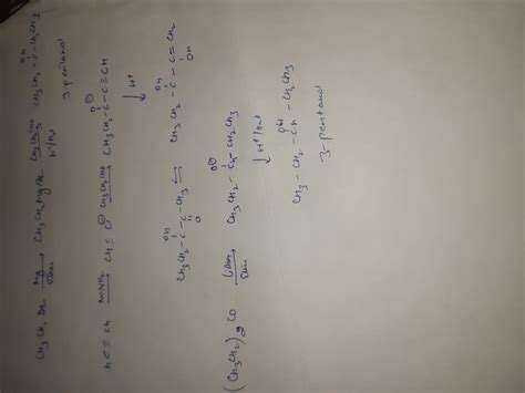 3 Pentanol Is Produced By Which Of The Following Reactions 1 CH CH