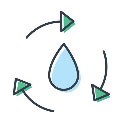 Vector Icon Of Drop And Arrow Sign Circulation And Cycle Of Water In
