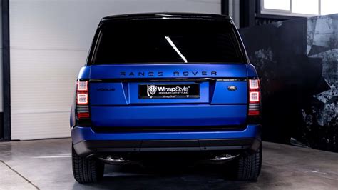 Range Rover Vogue Blue Chrom Satin Wrap Wrapstyle