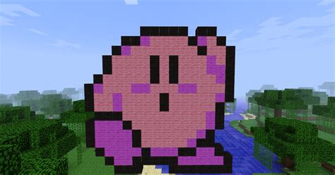 Kirby Pixel Art Minecraft Project