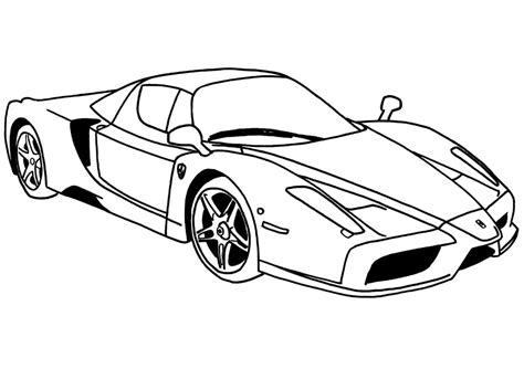 Coloriage ferrari enzo Dessin gratuit à imprimer
