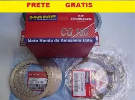 Kit Embreagem Moto Cg Titan Fan Bros 150 Hamp Original Honda