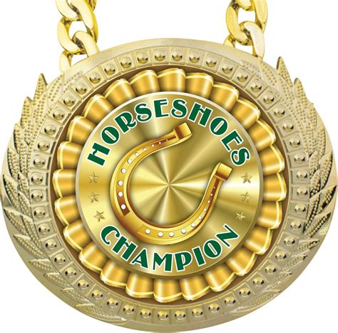 Express Medals Herraduras Champ Chain Trophy Award Con Una Placa