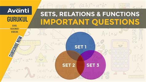 sets relations and functions important questions youtube