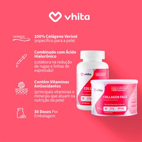 Kit 4 Collagen Face Peptídeos Bioativos de Colágeno Hidrolisado