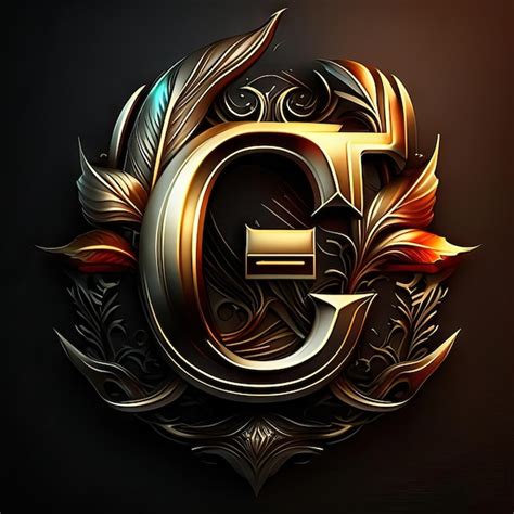 Logotipo De La Letra G Con Detalles Dorados Foto Premium