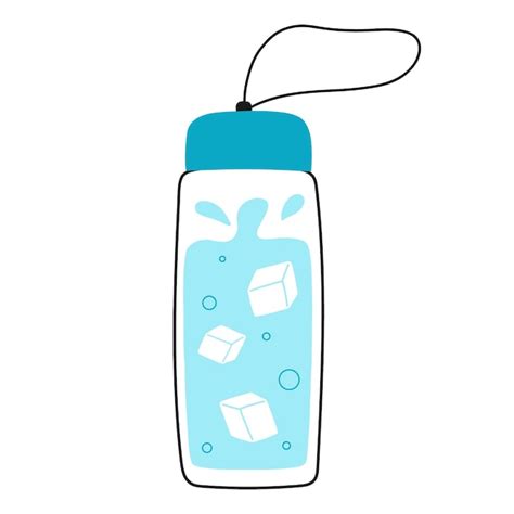 Garrafa de água fresca garrafa de água gelada ilustração vetorial