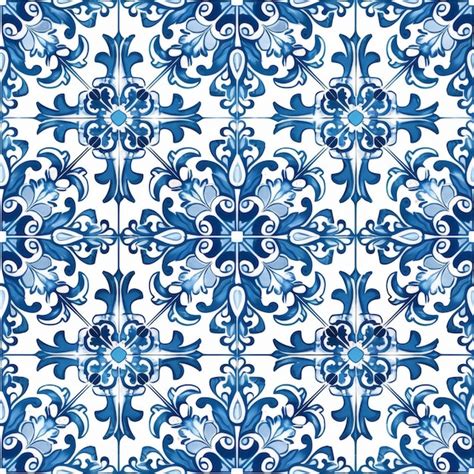 Premium Photo Portuguese Azulejo Seamless Tile Pattern