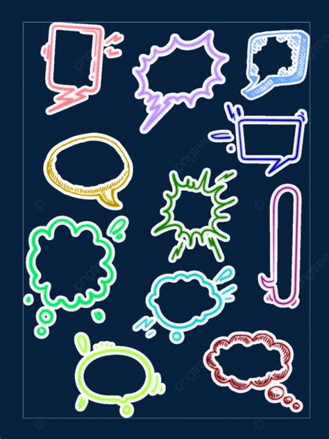 Cuadro De Di Logo De Borde Irregular De Vector Colorido De Dibujos
