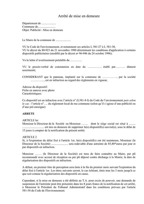 Modèle de mise en demeure téléchargement gratuit documents PDF Word