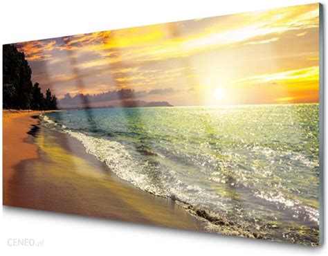 Tulup Panel Szklany Dekor Słońce Plaża Morze 100X50 Opinie i