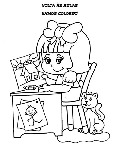 Desenhos de Volta às Aulas 11 para Colorir e Imprimir ColorirOnline