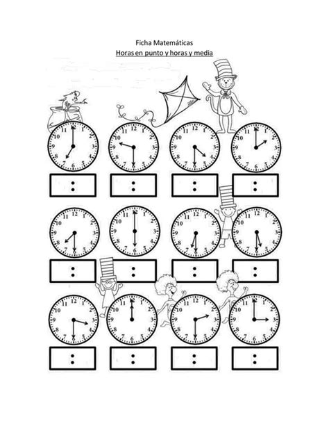 Fichas Imprimibles Para Aprender Las Horas Del Reloj Off