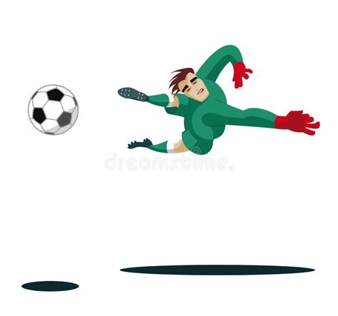 El Portero Coge La Bola Y La Protege Ilustraci N Del Vector