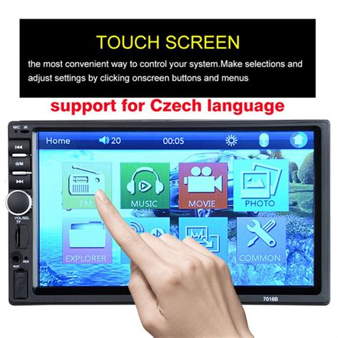 2 Din Araba Radyo Stereo 7018b Otomatik Ses Fm Alıcı 7 İnç Hd