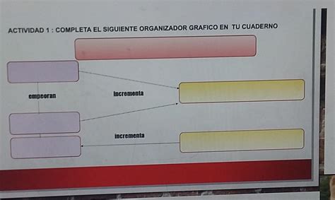 COMPLETA EL SIGUIENTE ORGANIZADOR GRAFICO EN TU CUADERNO Brainly Lat