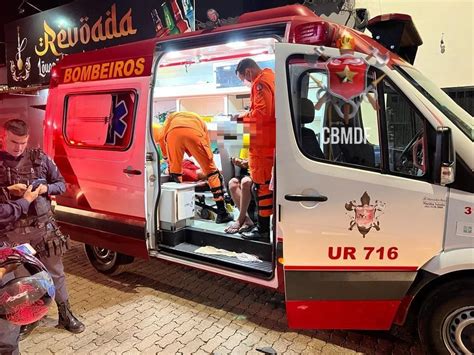 Motociclista E Ciclista Ficam Feridos Ap S Acidente Na Estrutural