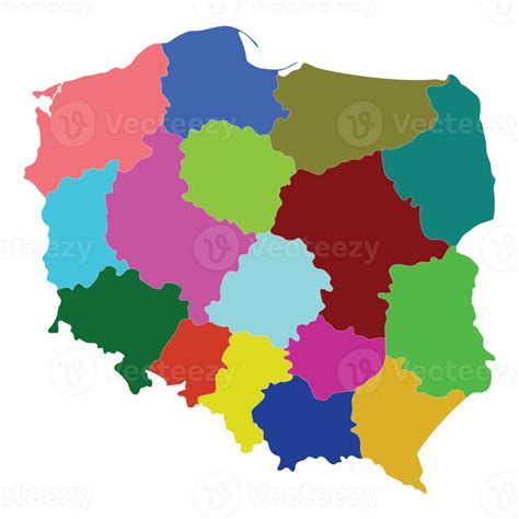 Poland Map Map Of Poland In Administrative Regions 33283493 PNG