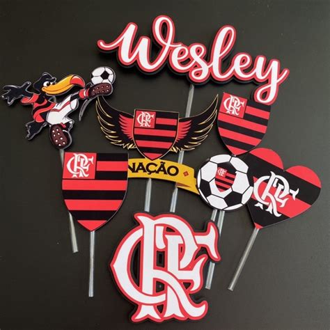 Topper De Bolo Flamengo Topo Simples Shopee Brasil