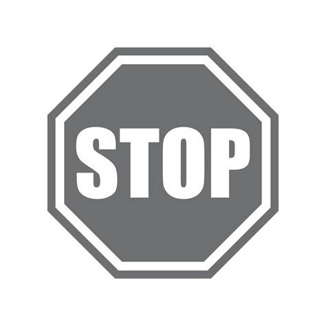Eps10 Grey Vector Stop Sign Or Logo In Simple Flat Trendy Modern Style