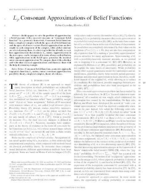 pdf lp consonant approximations of belief functions fabio cuzzolin