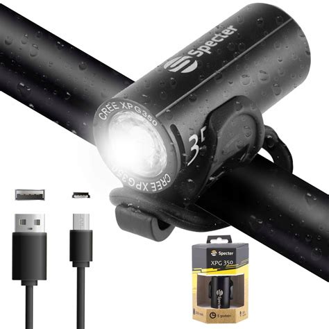 Lampka rowerowa LED USB przód kask MOCNA przednia 11816420367