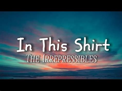 The Irrepressibles In This Shirt Slowed Reverb Lyrics Youtube