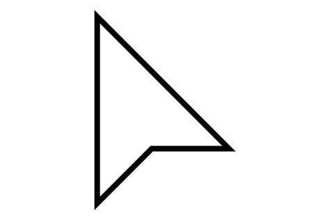 Arrow Point In Linear Style Mouse Cursor Arrowhead Icon