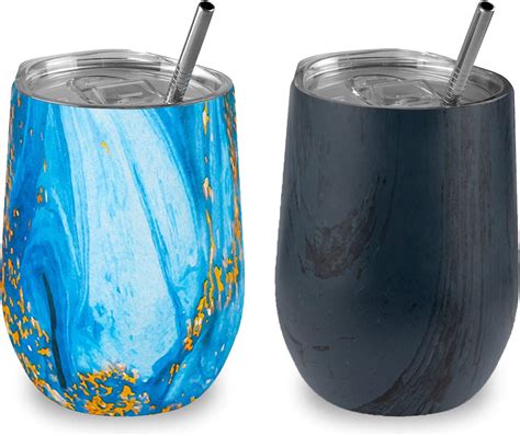 Redlemon Vaso Térmico y Termos para Café 2 piezas Copas de Vino y