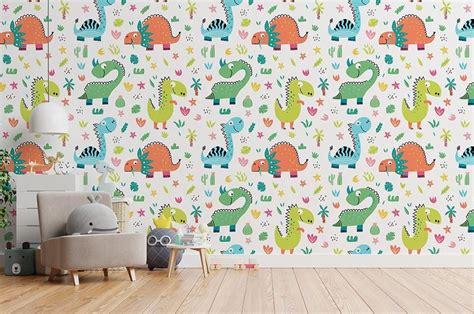 Papier Peint Avec Les Dinosaures Tappy Fr
