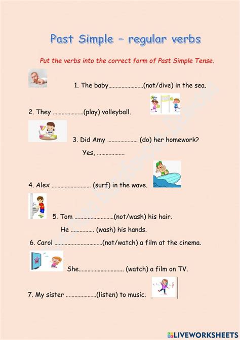 Past Simple Tense Worksheet For Grade