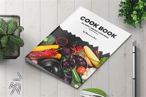 Recipe Book Brochure Template Or Cookbook Magazine Layout Folleto