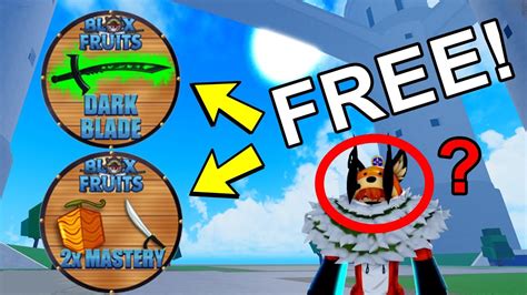 Free Dark Blade And 2x Mastery Blox Fruits YouTube