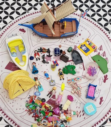 PLAYMOBIL GROS LOT Vrac Bateau Pirate Personnages Et Accessoires