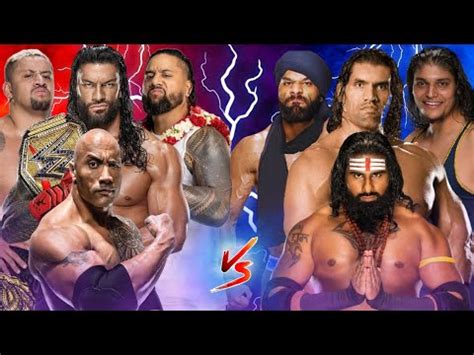 TEAM INDIAN WRESTLERS VS THE BLOODLINE Ft VEER MAHAAN GREAT KHALI