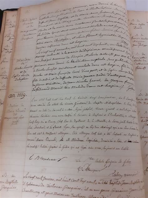 Registre de baptêmes de lhôpital Saint Louis 1819 Archives AP HP SLS