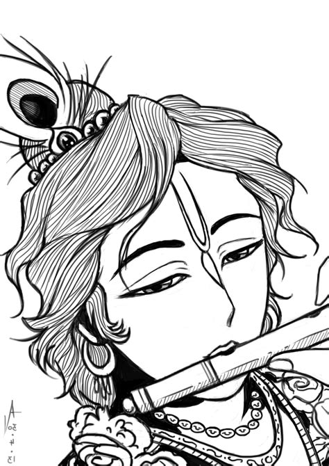 Easy Sketch Krishna Drawing A Guide For Beginners