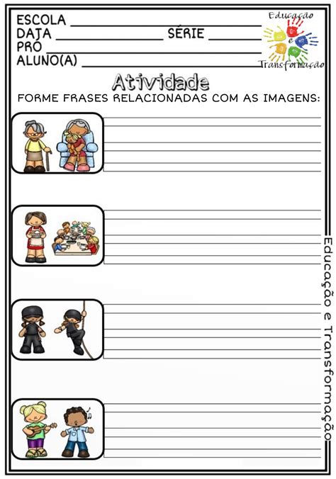Atividade Formação De Frases 1 Ano ROAREDU