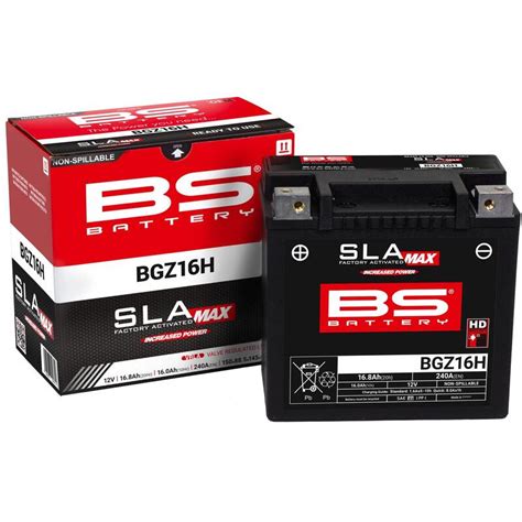 Batterie BS BATTERY SLA Max sans entretien activée usine BGZ16H